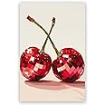 Amazon.com: XyonicVizr Pink Disco Cherries Wall Art Poster Preppy Disco ...