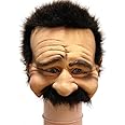 Amazon.com: Novelty Cheerful Grin Grandpa Half Head Latex Mask ...