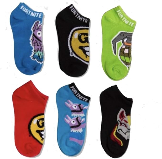 Amazon.com: Fortnite Epic Games Boys 6 Pack Low Cut Socks (Medium (9-2. ...
