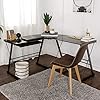 Walker Edison Ellis Modern L Shape Home Office Black Corner Computer ...