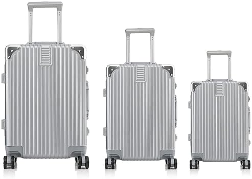 Full Set Aluminium Frame Suitcase with 360 Spinner Wheels & TSA Lock ...
