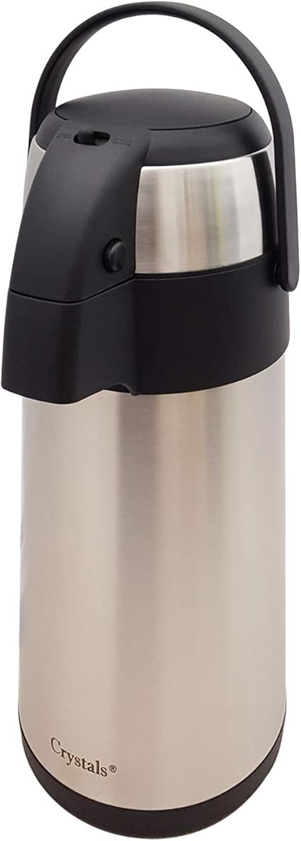 3L/5L Pump Action Air Pot Flask with Vacuum Insulated, Safety Lock ...