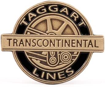 Official Atlas Shrugged Taggart Transcontinental Lapel Pin Gold ...