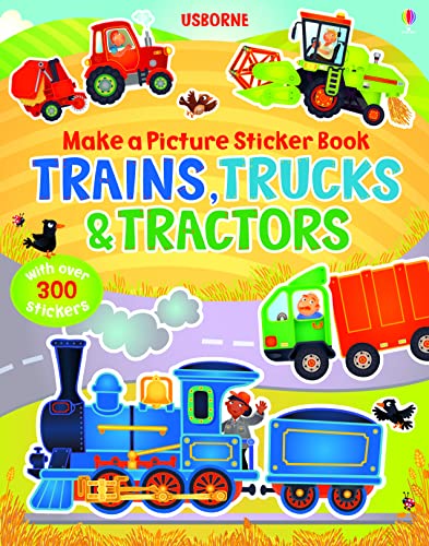 Make a Picture Sticker Book Trucks Train: Brooks, Felicity ...