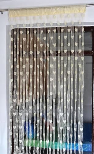 سعر Cute Heart Line Tassel String Door Single Curtain Panel (Beige) فى مصر | بواسطة امازون مصر ...