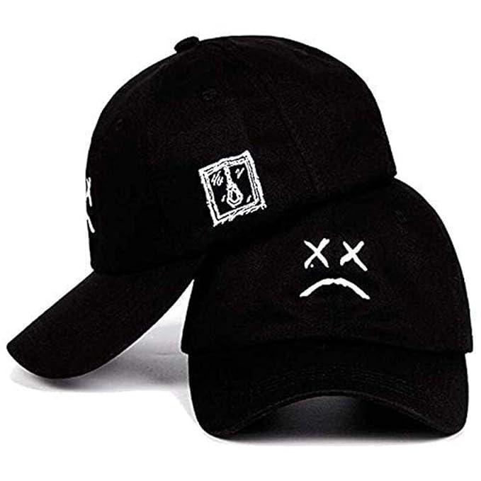 Home Fashion DIY Sad Boys Adjustable Hat Crying Face Embroidery ...