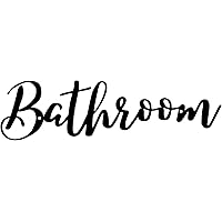 Amazon.com: Bathroom Sign Wall Decor Black Metal Bathroom Door Signs ...