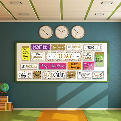 Home Classroom Sweet Motivational Gallery Signs, Confetti and Shine ...