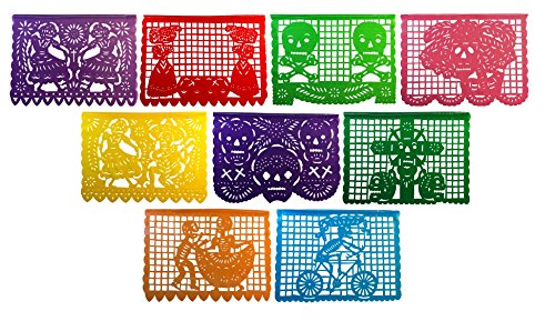 Buy Paper Full Of Wishes Large Plastic Day Of The Dead Papel Picado 