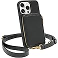 Amazon.com: ZVE for iPhone 14 Pro Crossbody Wallet Case, Zipper Card Phone Case with Wrist Strap ...