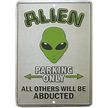 Amazon.com: CROSSWALKS Alien Crossing 12" X 12" Aluminum Sign: Home ...