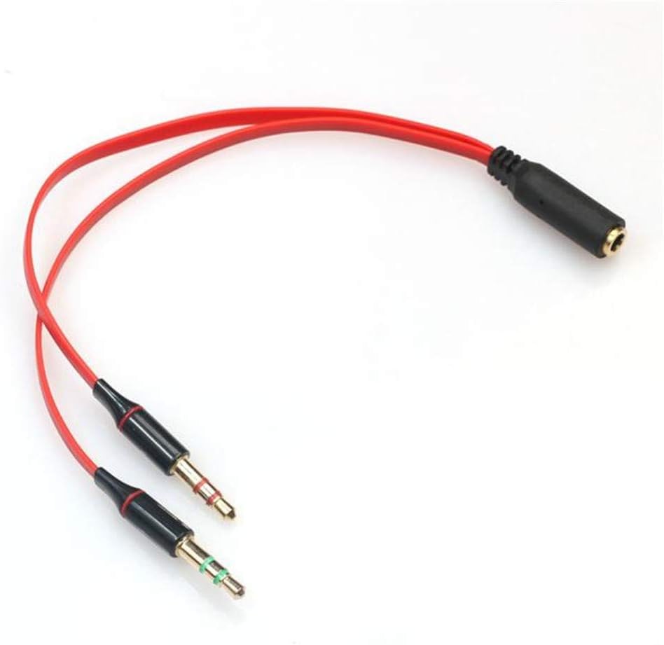 3.5mm Female CTIA Standard to 2 Dual 3.5mm Male Audio Mic Splitter for ...