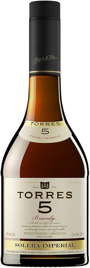 Torres 5 Solera Reserva, Brandy, 70 cl - 700 ml: Amazon.es ...