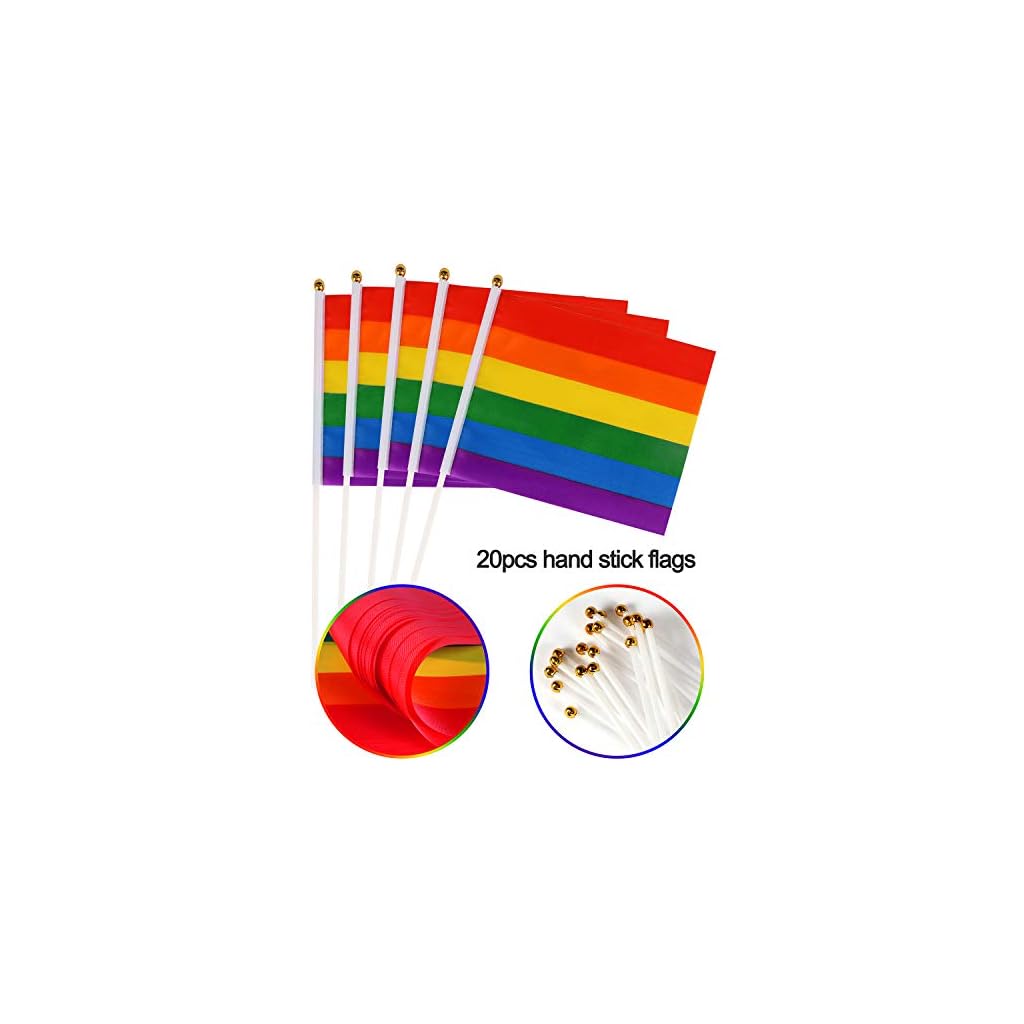 Drapeau LGBT Pride Rainbow drapeaux 20 pièces - Boutique Gay-Marseille