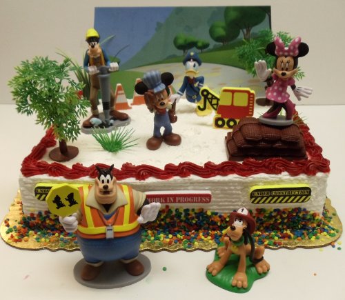 Buy Mickey Mouse Clubhouse Construction Themed 16 Piece Birthday Cake ...