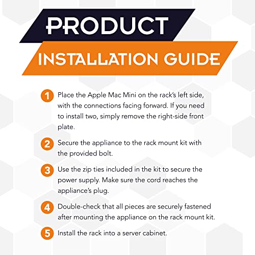 Apple Mac Mini Rack Mount - 1U Server Rack Shelf with Easy Access Front ...