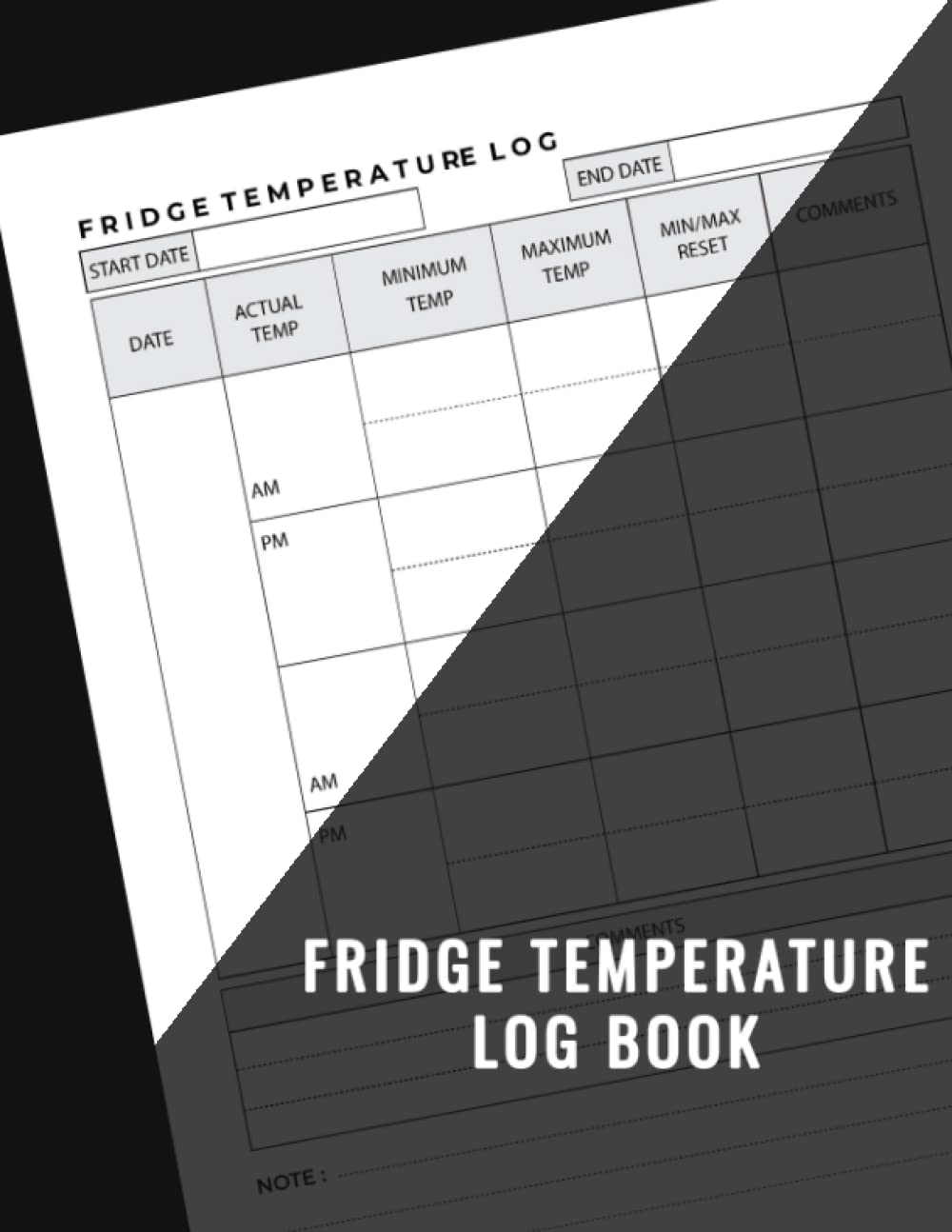 Mua Fridge Temperature Log Book: Temperature Log For Refrigerator ...