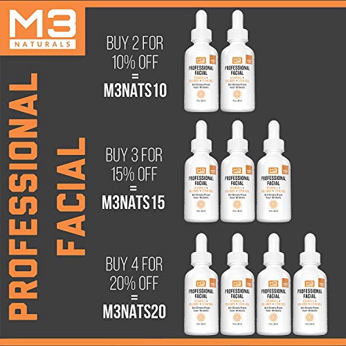 M3 Naturals Professional Facial Vitamin C Infused with Collagen Stem ...