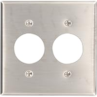 Leviton 84052-40 SS WP 2G 2SGL REC 1,406 HOLE STD SIZE - Switch Plates ...