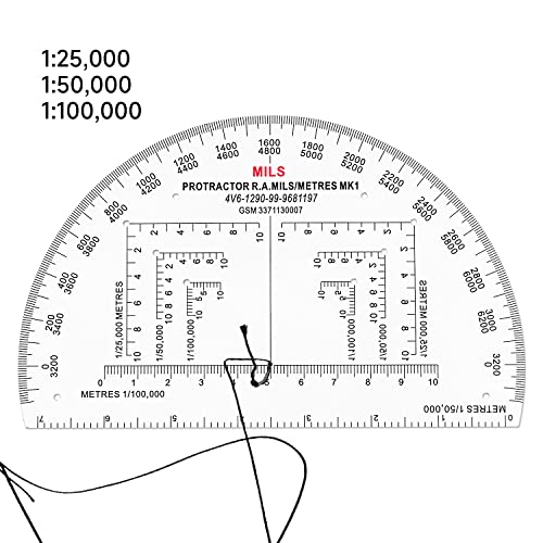 CYA Military Map Coordinate Scale Protractor Map For Land Navigation ...