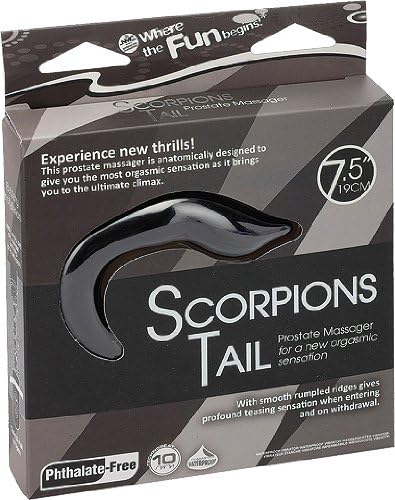 NMC Scorpions Tail 10 Function Prostate Massager, 7.5 Inch, Black ...