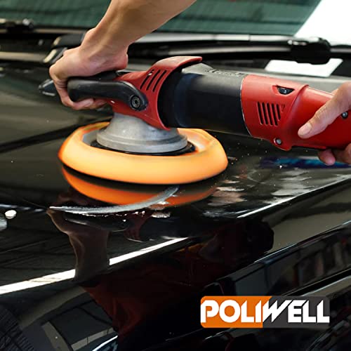 POLIWELL 10 PCS Buffing and Polishing Pad Kit,6.5 inch Orbital Buffer ...