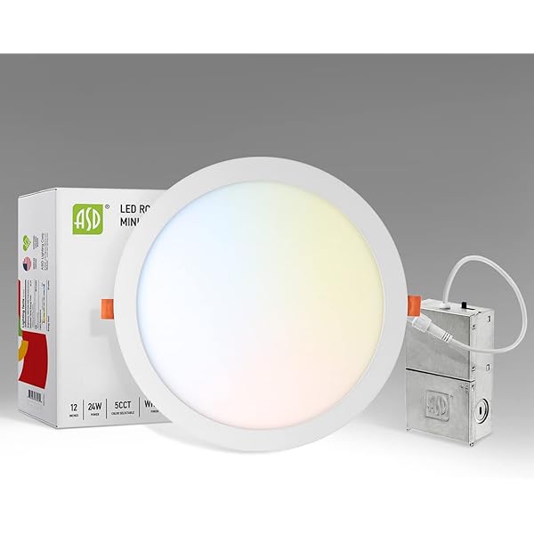 ASD 12 Inch Ultra Thin LED Square Recessed Lighting, CCT 2700K-5000K ...