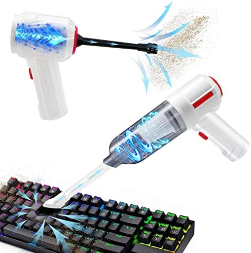 Compressed Air Duster & Mini Vacuum Keyboard Cleaner 3-in-1, New ...