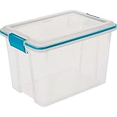 Amazon.com - Sterilite 20 Qt Gasket Box, Stackable Storage Bin with Latching Lid and Tight Seal ...