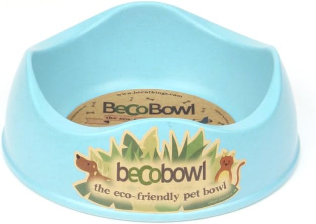 Beco Pets Bowl - Eco Friendly Bamboo Food and Water Bowl - Small - Blue ...