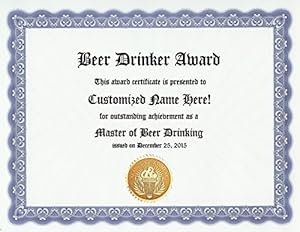 Drunkenness Certificate