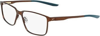 Amazon.com: Eyeglasses NIKE 8048 212 Satin Walnut/Midnight Turq: Clothing