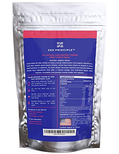 1 lb. Premium Organic Beetroot Powder. 100% USDA Certified. More Fiber ...