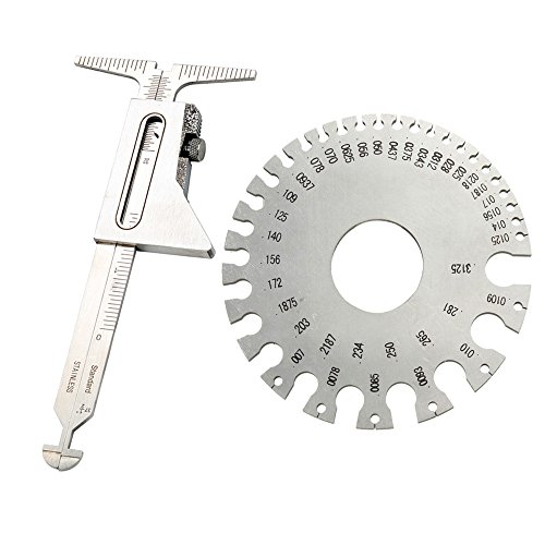 Buy Ginode 1Pack Round AWG SWG Wire Thickness Ruler Tool Stainless ...