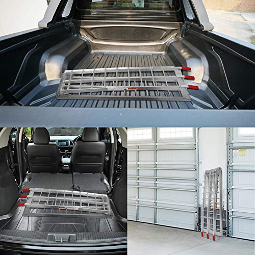 2 PC 7.5’ Folding Pickup Truck Aluminum Ramps, 1500 LBS Powersports ...