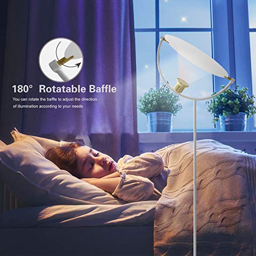 LED Floor Lamp, Modern LED Standing Lamp Tall Standing Pole Light with ...