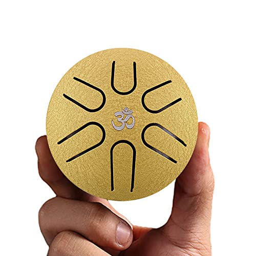 Steel Tongue Drum 3 Inch 6 Note,Ethereal Drum Panda Drum,Small ...