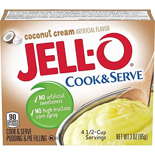 Jell-O Coconut Cream Cook & Serve Pudding & Pie Filling (4-Pack) in ...