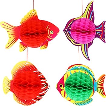 Amazon.com: 12PCS Tropical Fish Party Decorations Supplies- Under-the ...