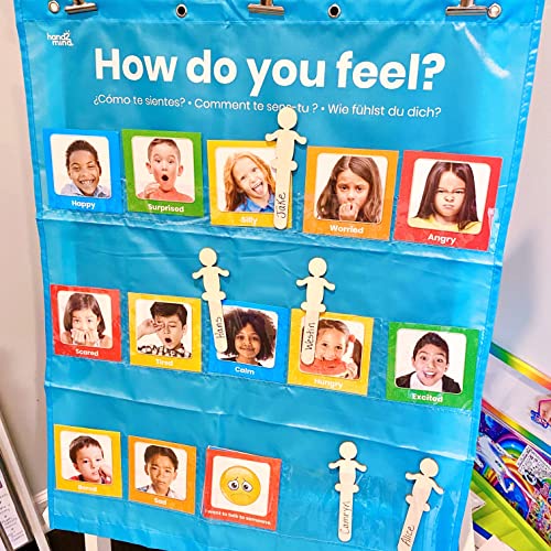 hand2mind Express Your Feelings Pocket Chart, Emotions Chart for Kids ...