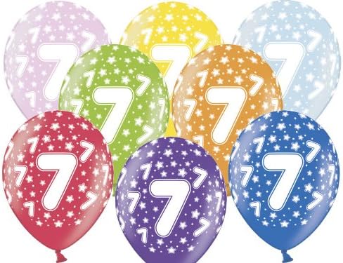 Balloons 7th Birthday Mixed Colours Party Decoration: Amazon.co.uk ...