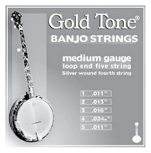 Amazon.com: Gold Tone Banjo Strings, Medium Gauge: Musical Instruments