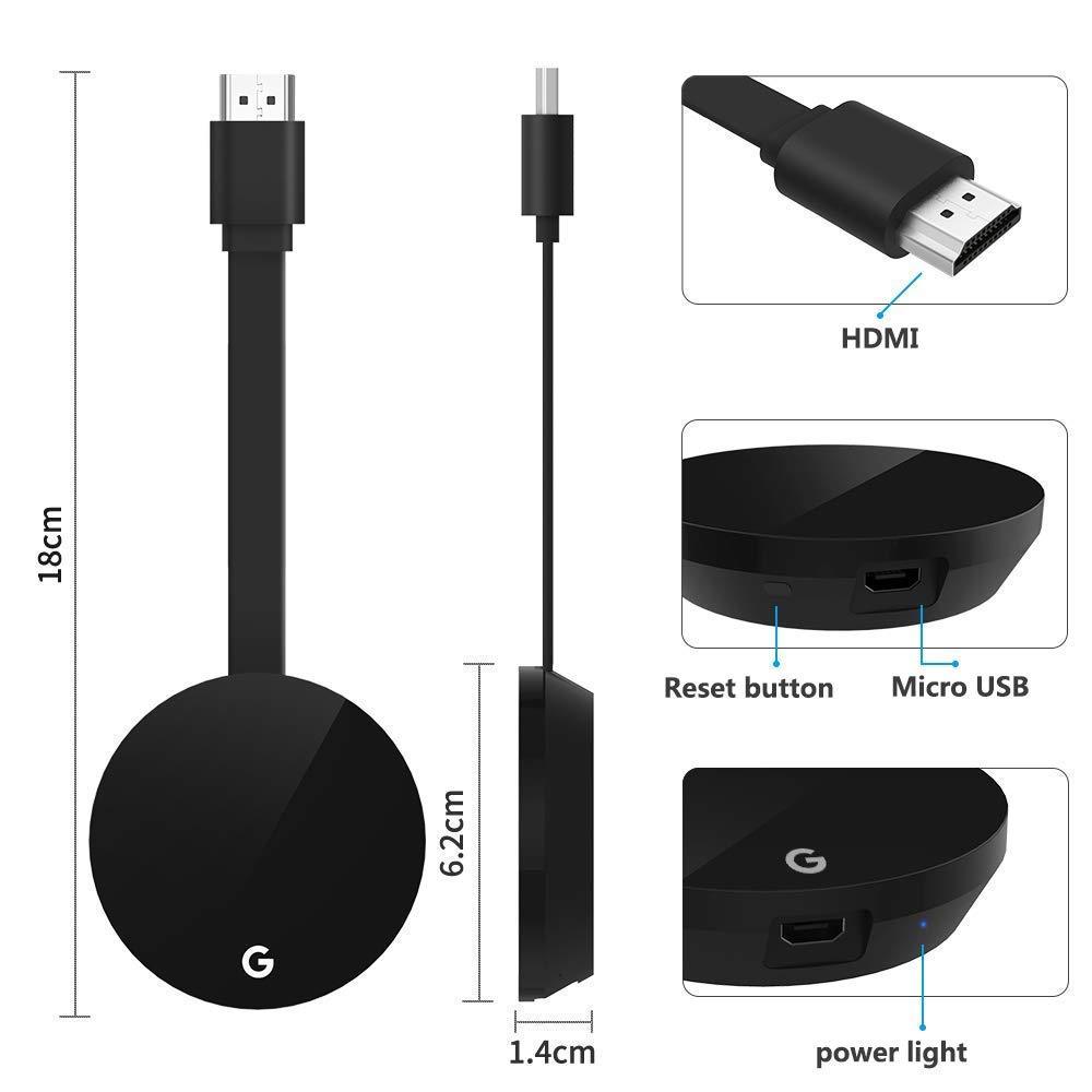 WiFi Wireless Display Dongle 1080P Mini Receiver Sharing HD Video from ...