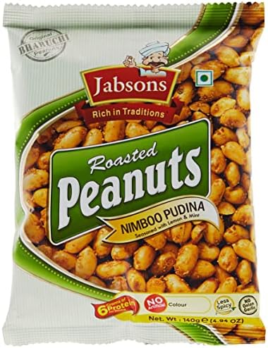 Jabsons Roasted Peanuts Nimboo Pudina 140g brown price in UAE | Amazon ...