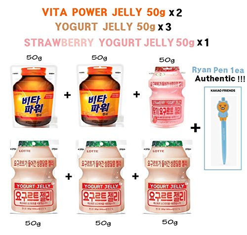 Buy Lotte Yogurt Jelly 50g x 3 + Lotte Vita Power Jelly 50g x 2 ...
