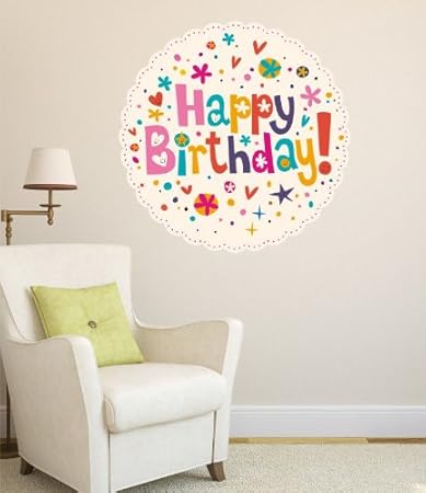 Amazon.com: Happy Birthday Wall Decal - happy birthday, birthday ...