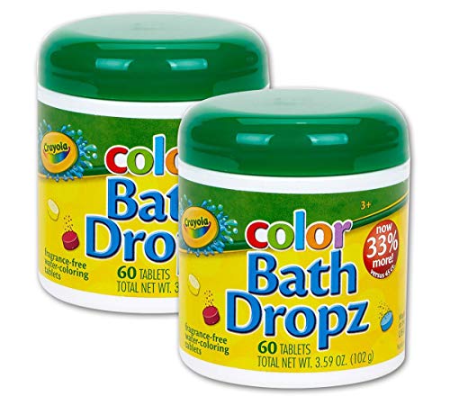 Crayola Bath Dropz 3.59 Ounces 60 Tablets (Pack of 2) | Pricepulse