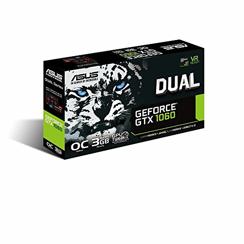 ASUS DUAL-GTX1060-O3G - Tarjeta gráfica (Dual, NVIDIA GeForce GTX 1060 ...