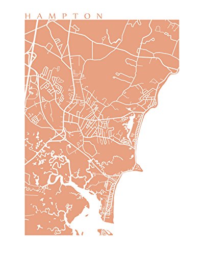 Amazon.com: Hampton Map Print - New Hampshire Poster: Handmade