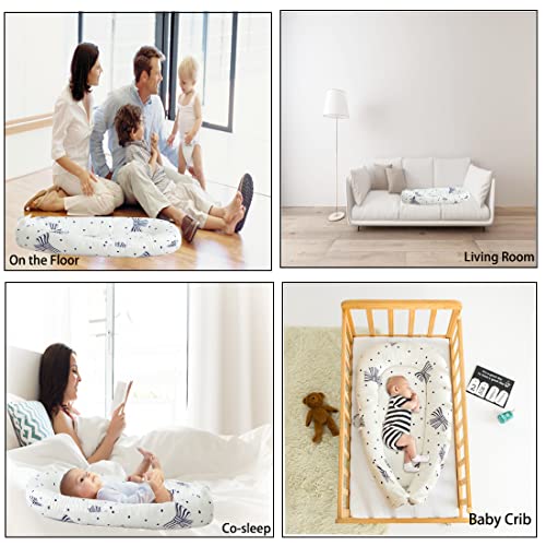 NTCOCO Baby Lounger Baby Nest 100% Soft Breathable Cotton Co-Sleeping ...